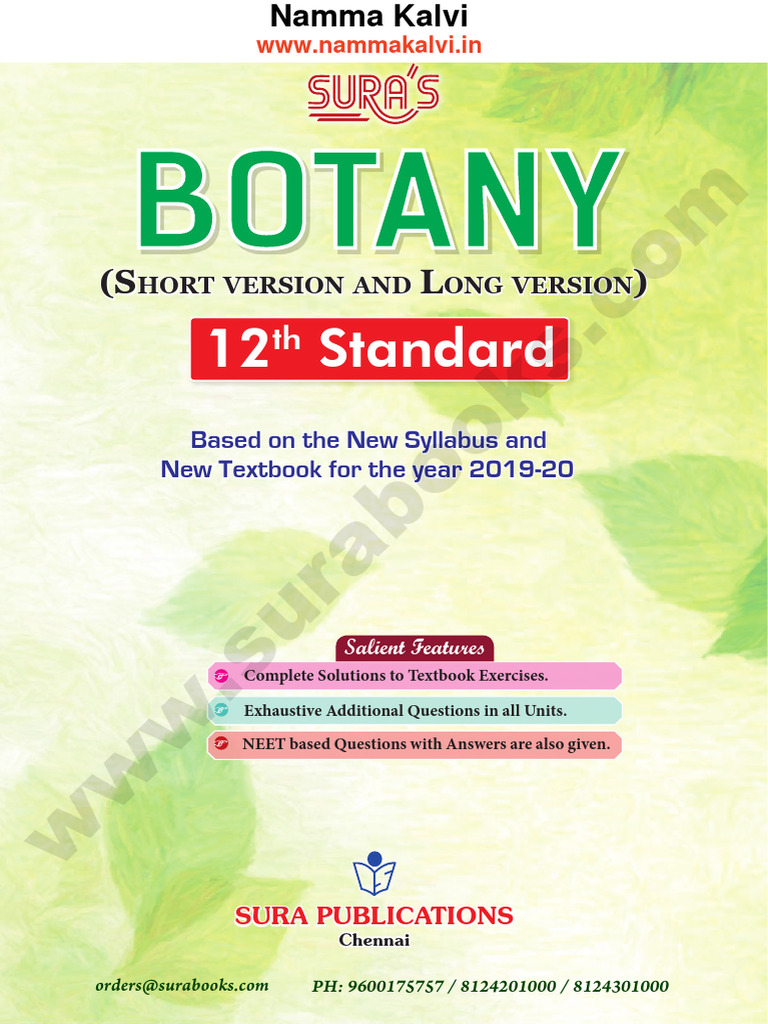 12th Botany Chapter 1 and 2 Sura Guide em 214855 | PDF | Flowers ...