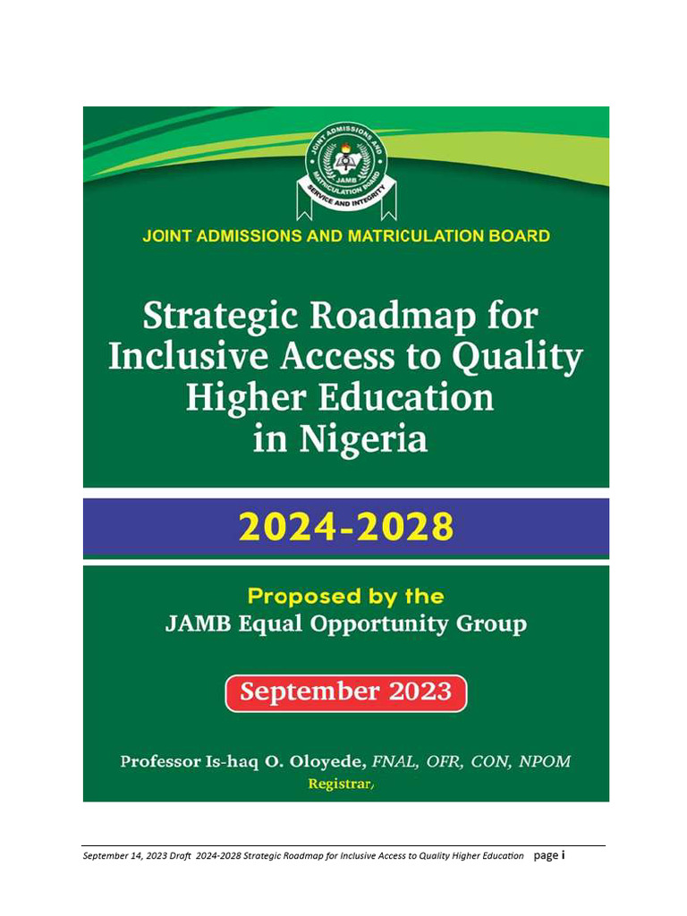 FINAL-2024-2028 Strategic Roadmap For Inclusive Access To Quality ...