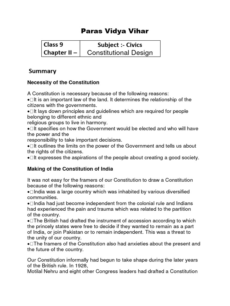 Ch2 Constitutional Design | PDF | Political Science | Government