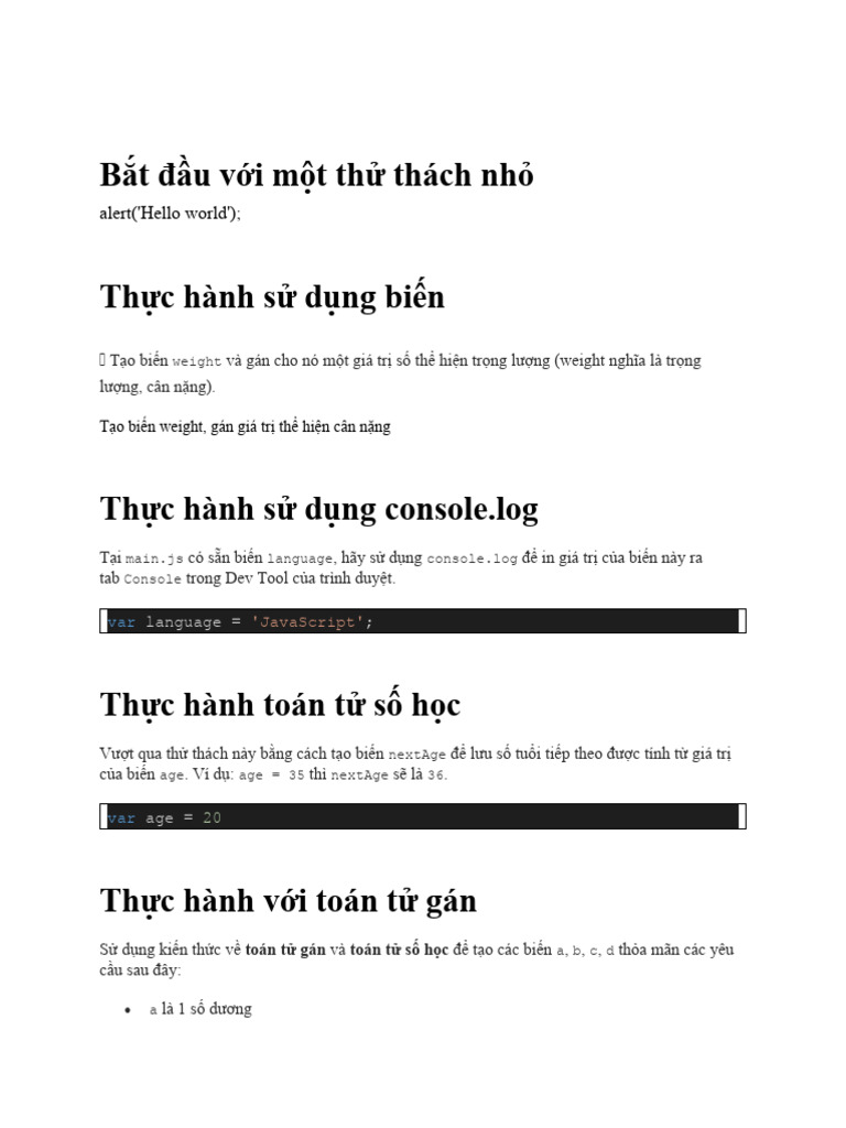 Bai Tap Javascript | PDF