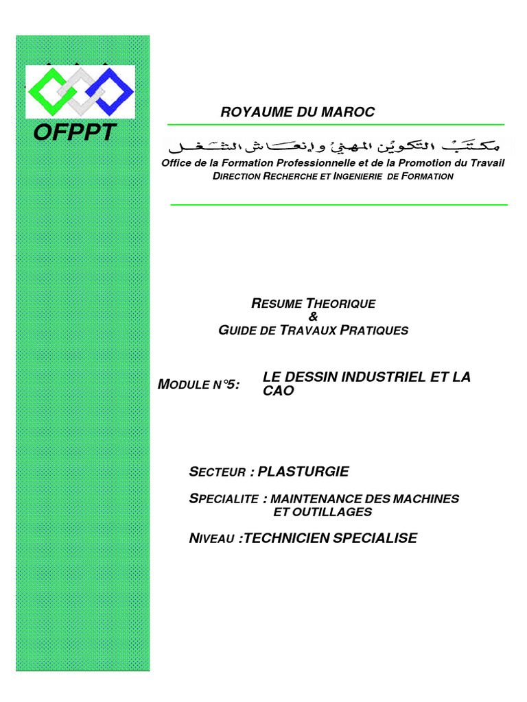 M05 - Le Dessin Industriel Et La CAO PLA-MMO | PDF | Dessin technique | Dessin
