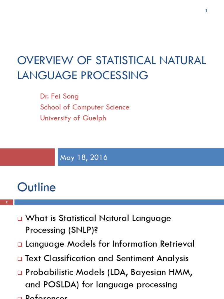 SNLP Overview | PDF | Applied Mathematics | Probability Theory