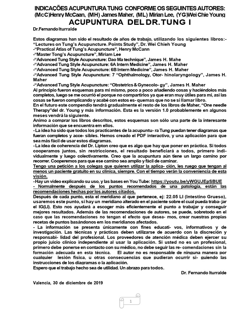 Acupuntura Tung o Guia Completo | PDF | Gastroenterología | Especialidades Medicas
