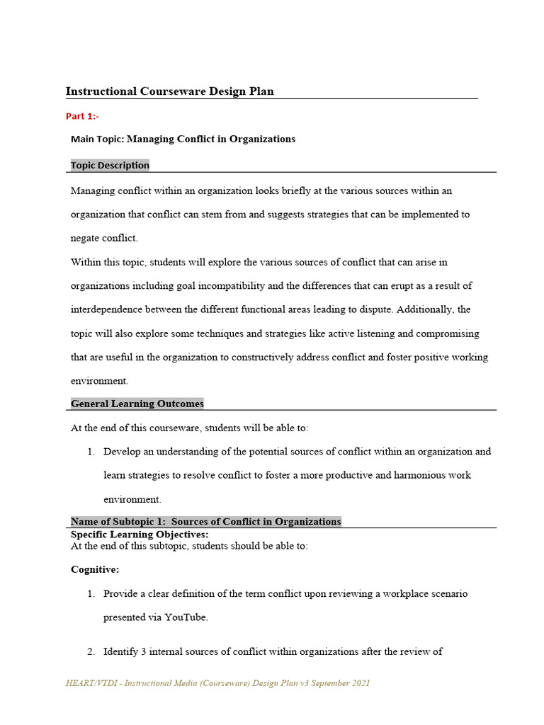 ED508 - Module 1 - Assignment 1 | PDF | Learning | Conflict Resolution
