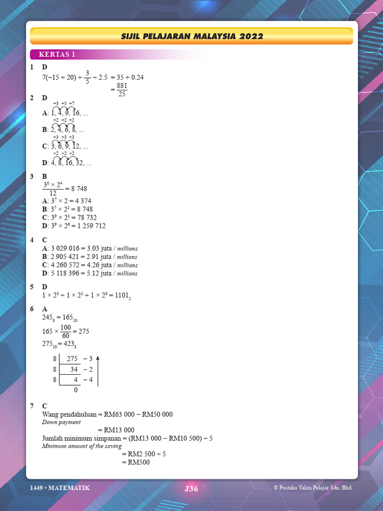Skema Jawapan SPM Sebenar 2022 | PDF | Taxes | Government Finances