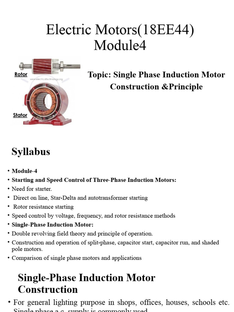 Single Phase Induction Motor | PDF | Electric Motor | Manufactured Goods