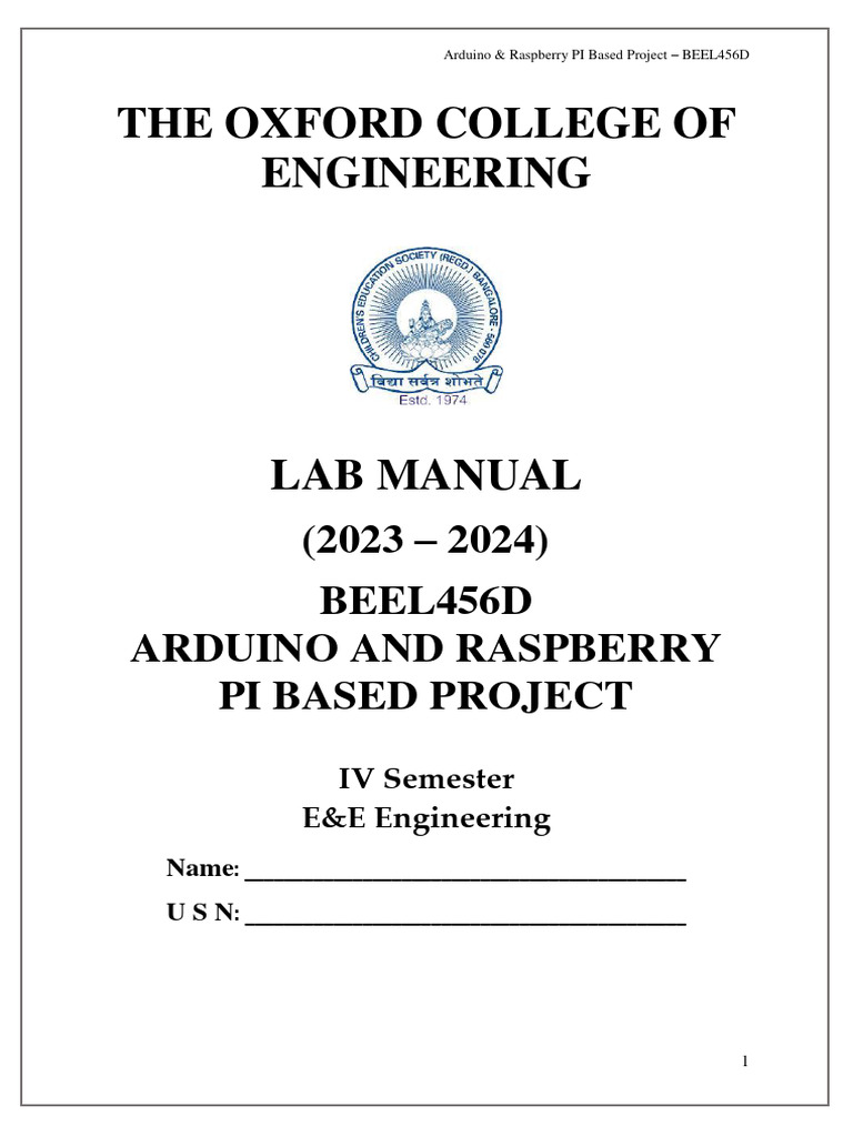 Arduino Lab Manual - Expt5 | PDF | Arduino | Bluetooth