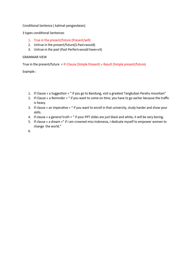 Conditional Sentences | PDF | Teaching Methods & Materials