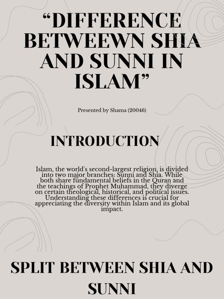Different B:W Sunni and Shia in Islam. | PDF | Sunni Islam | Shia Islam