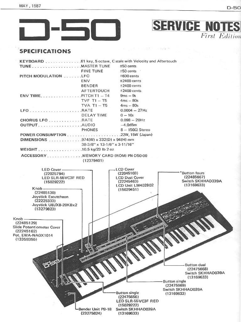 Roland d50 Service Manual | PDF