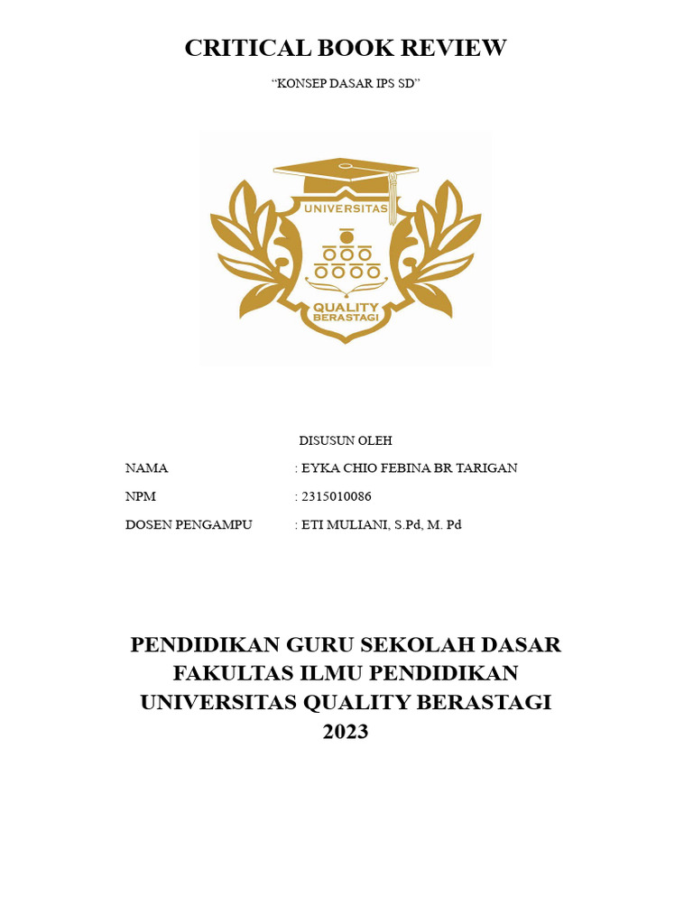 Critical Book Review | PDF