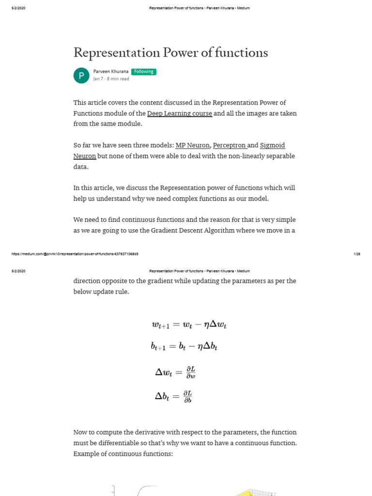 Representation Power of Functions - Parveen Khurana - Medium | PDF | Function (Mathematics ...