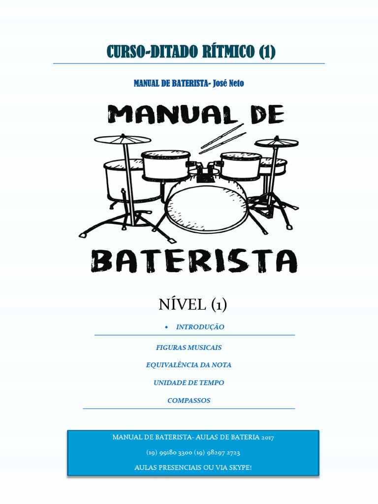 Curso Ditado Rítmico Nível 1 | PDF | Clave | Partituras