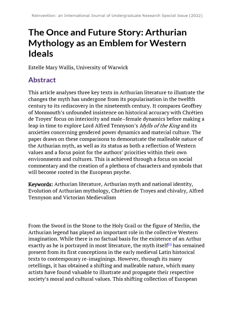 The Once and Future Story | PDF | King Arthur | Lancelot