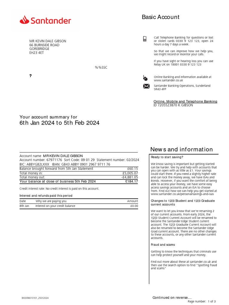 Current Account Statement 06022024 | PDF | Transaction Account | Overdraft