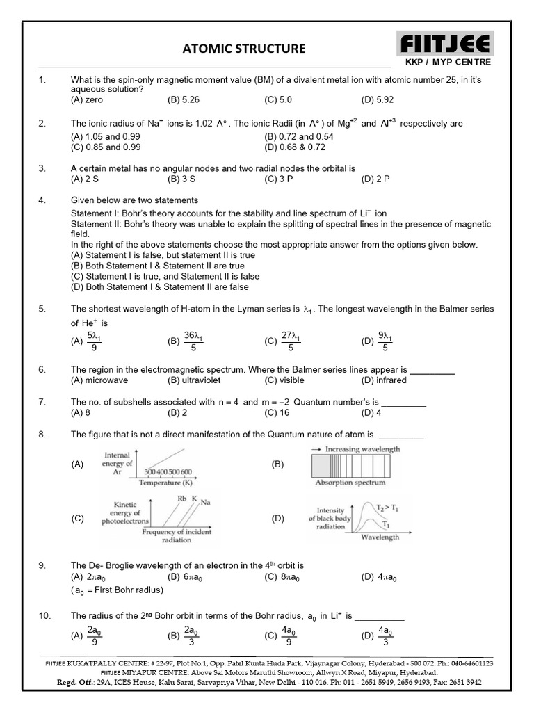 Atomic Structure | Download Free PDF | Atomic Orbital | Physical Chemistry Atomic Structure | Download Free PDF | Atomic Orbital | Physical Chemistry