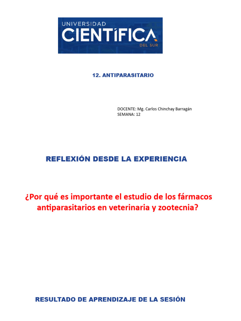 Antiparasitario | PDF | Enfermedades y trastornos | Biología