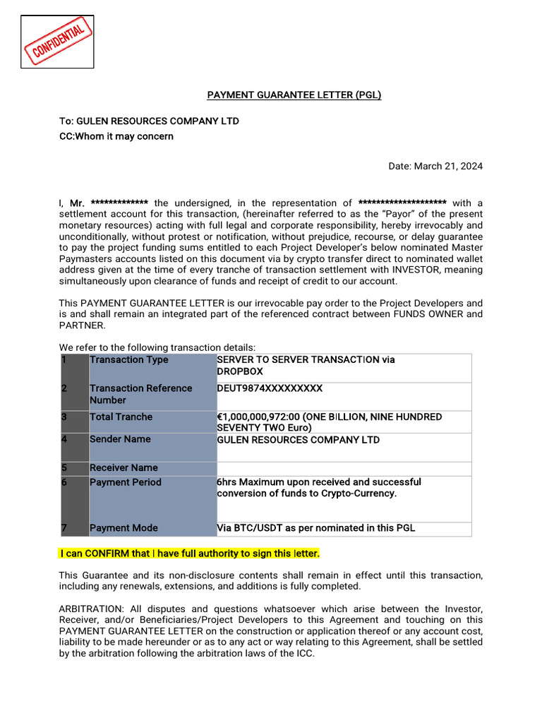 PGL Gullen 1B 150324 (FR2) | PDF | Guarantee | Arbitration