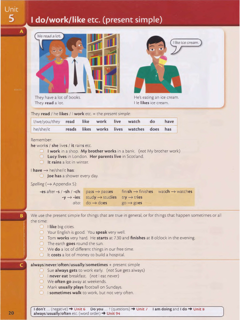 EXTRA PRACTICE Present Simple Positive and Negative | PDF | Language ...