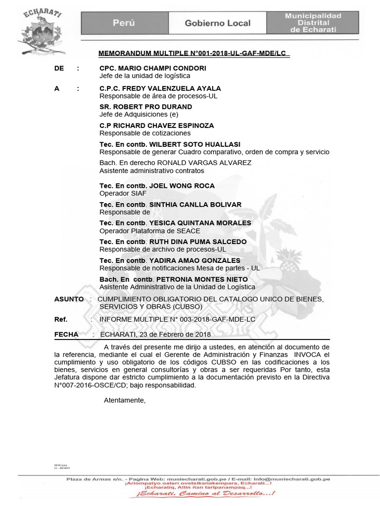 Memorandum Mult. #01 WVF | PDF | Business