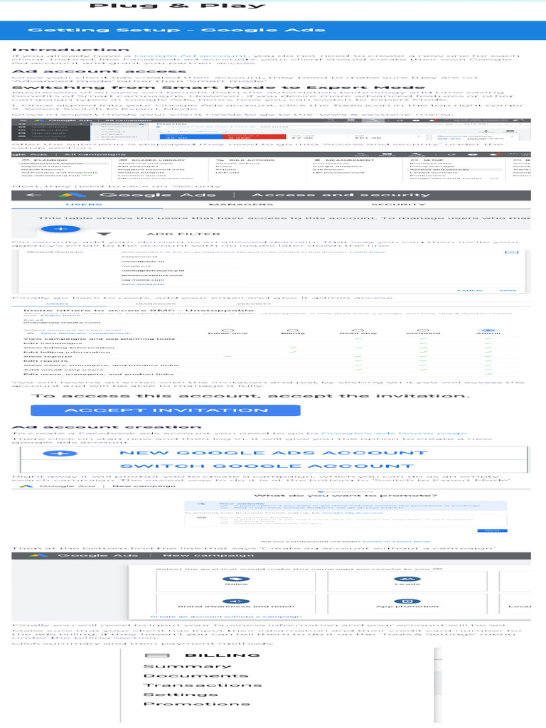 11-Getting Setup - Google Ads Plug & Play | PDF