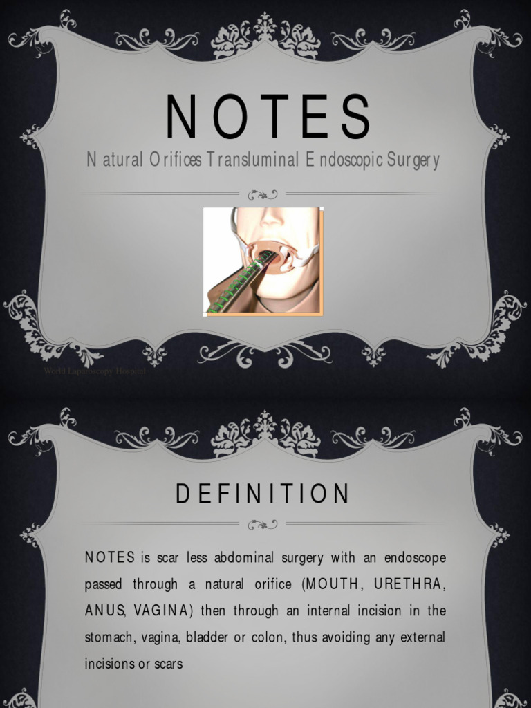 Natural Orifices Transluminal Endoscopic Microsurgery | PDF | Surgery ...