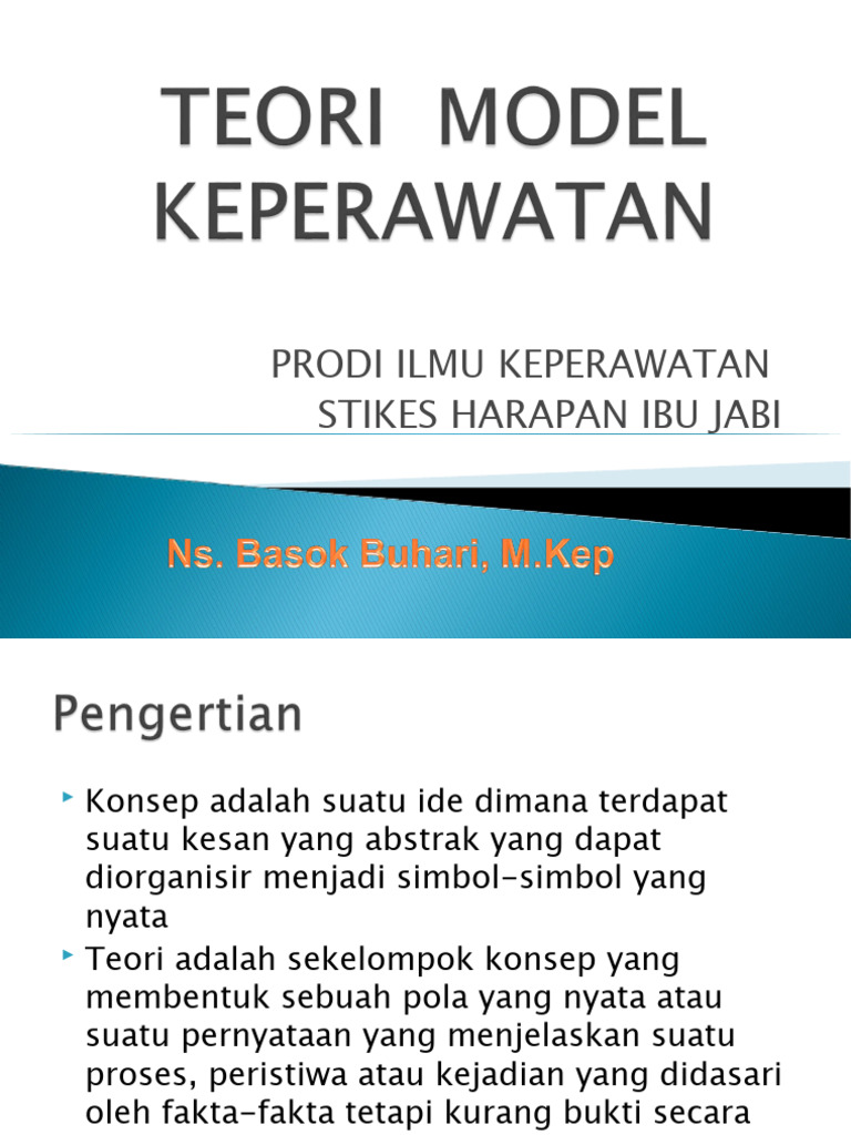 Model Konsep Dan Teori Keperawatan | PDF