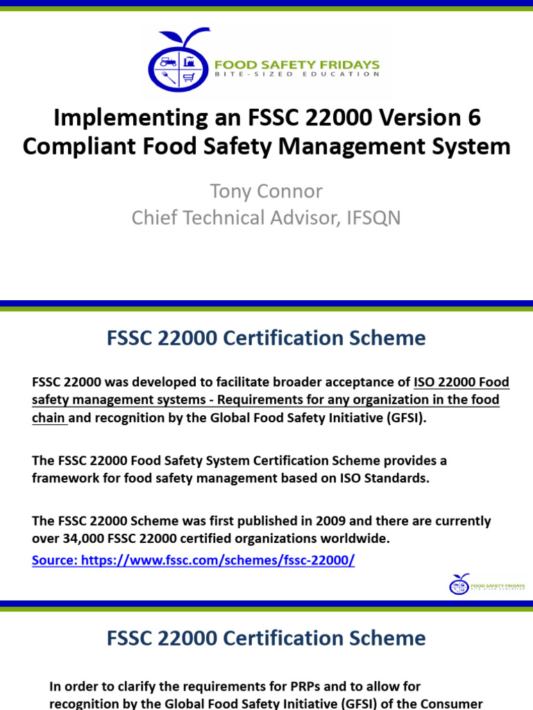 Version 6 FSSC 22000 | PDF | Hazard Analysis And Critical Control Points | Quality Management