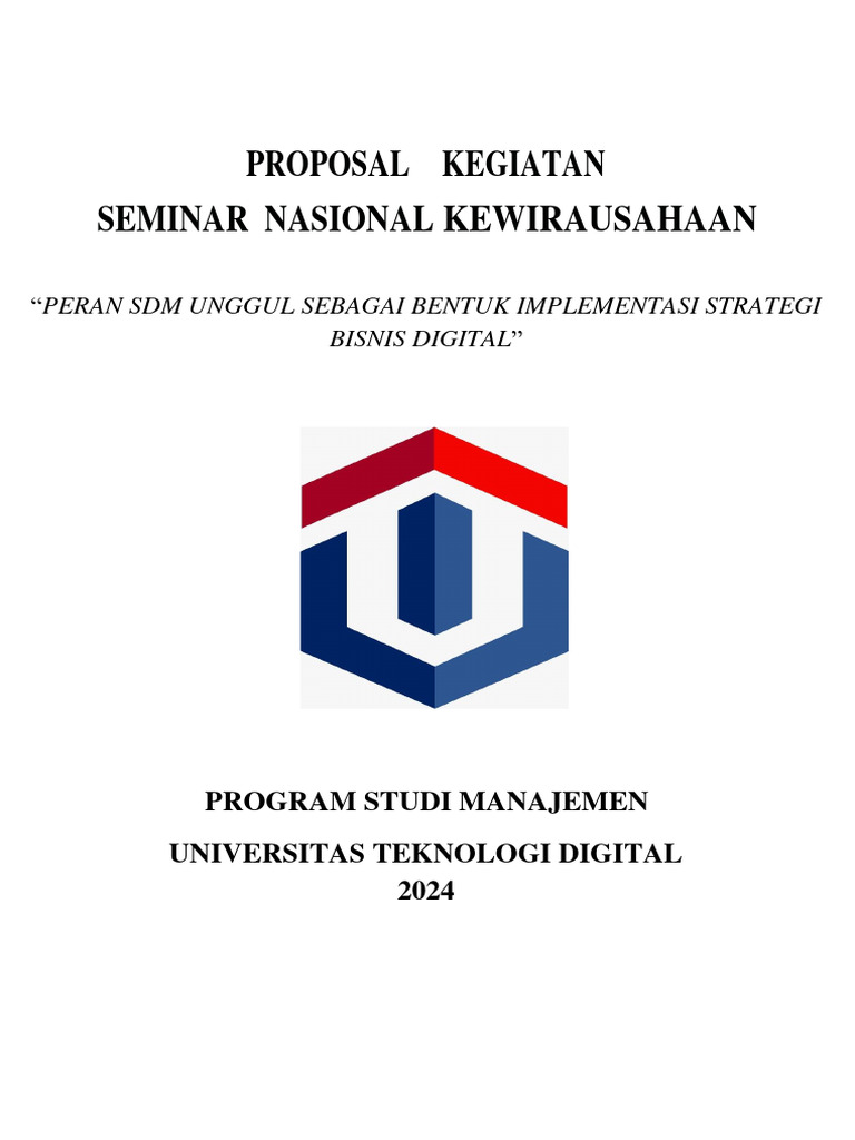Proposal Acara Seminar Nasonal | PDF