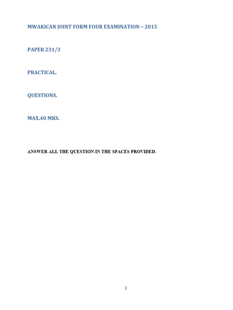 Biology Form 4 pp3 Mod11042022001 | PDF | Science & Mathematics