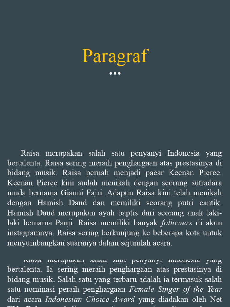 Paragraf | PDF | Seni & Disiplin Bahasa | Kajian Bahasa Asing