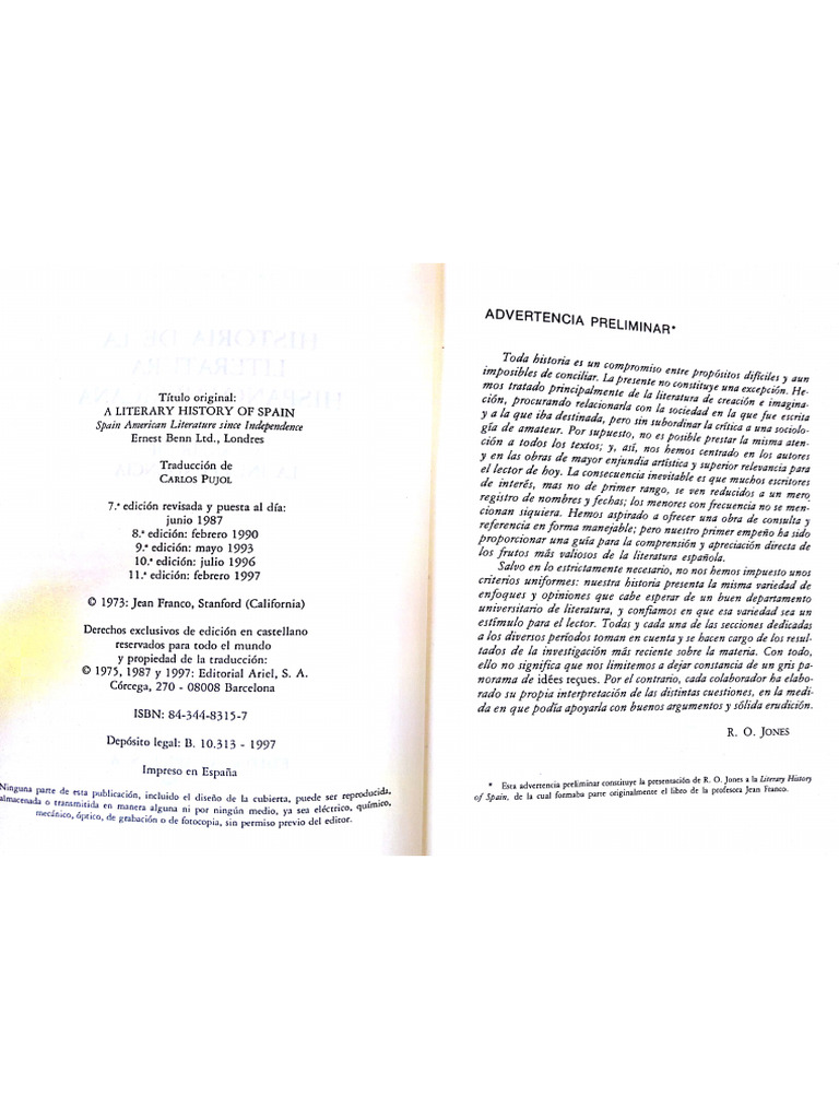 Historia Literaria Jean Franco | PDF