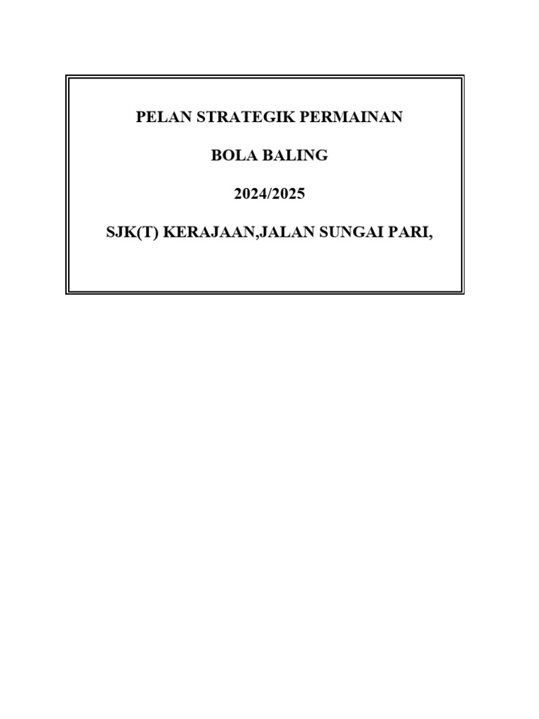 Perancangan-Strategik-Bola-Baling - Doc 2024 | PDF