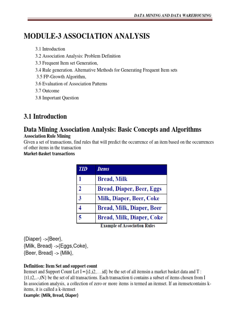 DMDW 3rd Module | PDF | Algorithms And Data Structures | Algorithms DMDW 3rd Module | PDF | Algorithms And Data Structures | Algorithms
