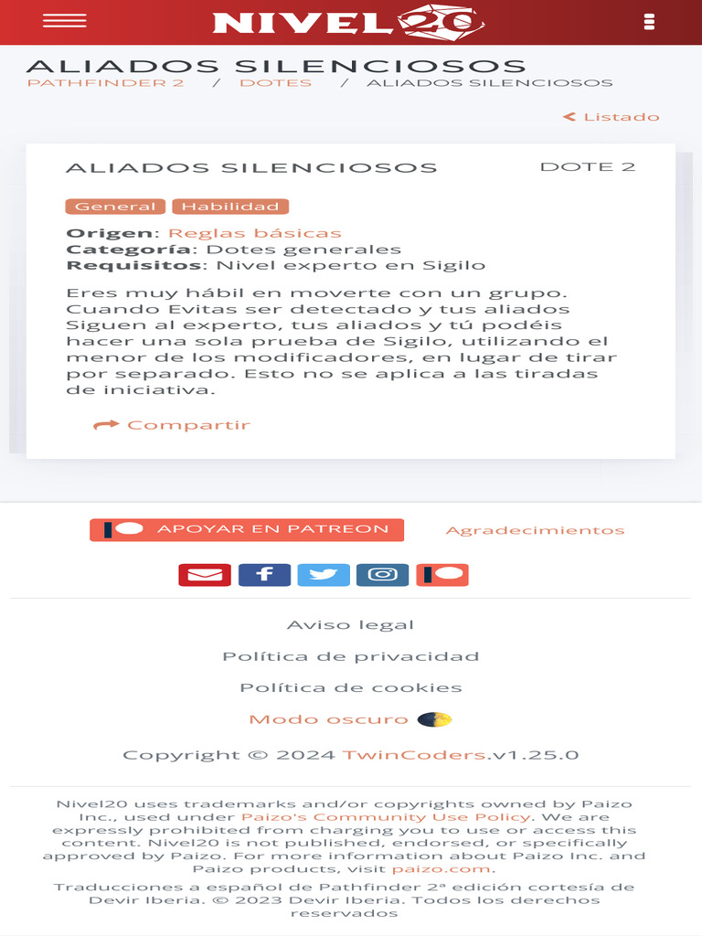 Aliados Silenciosos - Pathfinder 2 | PDF