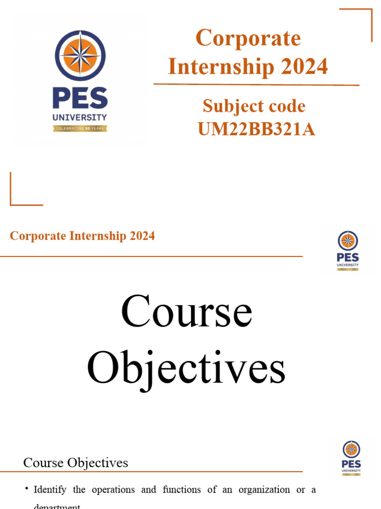 Corporate Intern Orientation PPT 2024 | PDF | Evaluation | Cognition