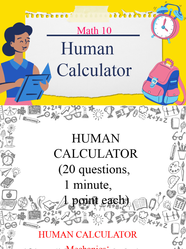 Human Calculator Template Set A | PDF | Circle | Mathematical Objects