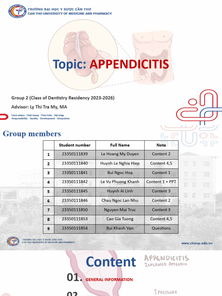 Appendicitis | PDF | Causes Of Death | Clinical Medicine