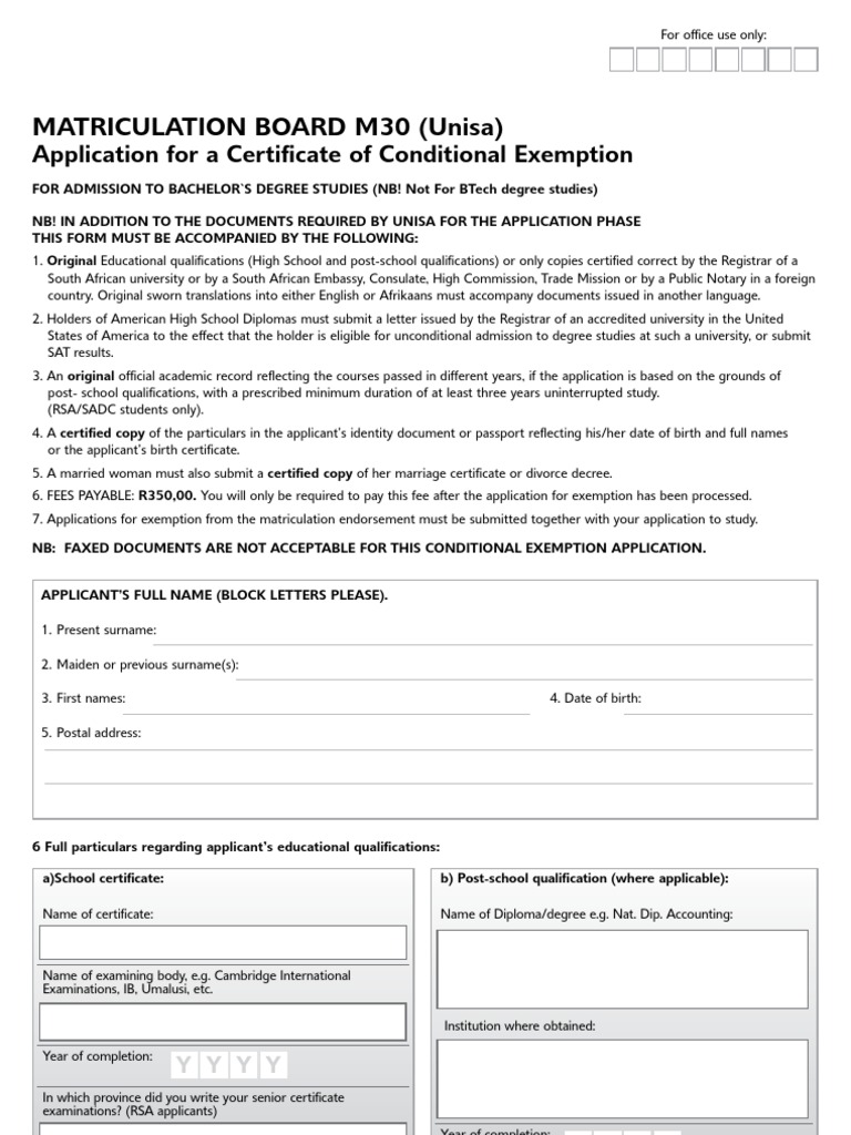 M30 Form - AW | PDF | Academic Certificate | Identity Document