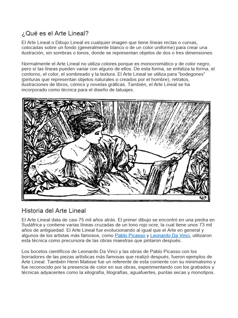 Qué Es El Arte Lineal | PDF | Dibujo | Pinturas