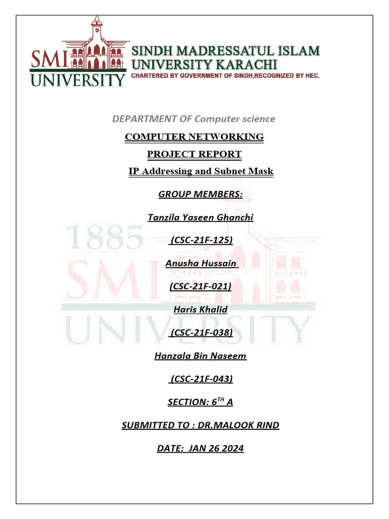 CN Project Report | PDF | Ip Address | Computer Network