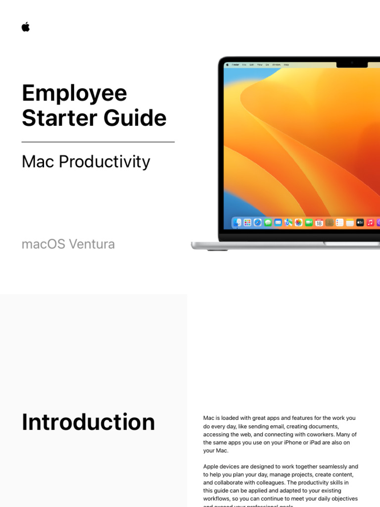 Employee Starter Guide Mac Productivity | PDF | Ios | I Cloud Employee Starter Guide Mac Productivity | PDF | Ios | I Cloud