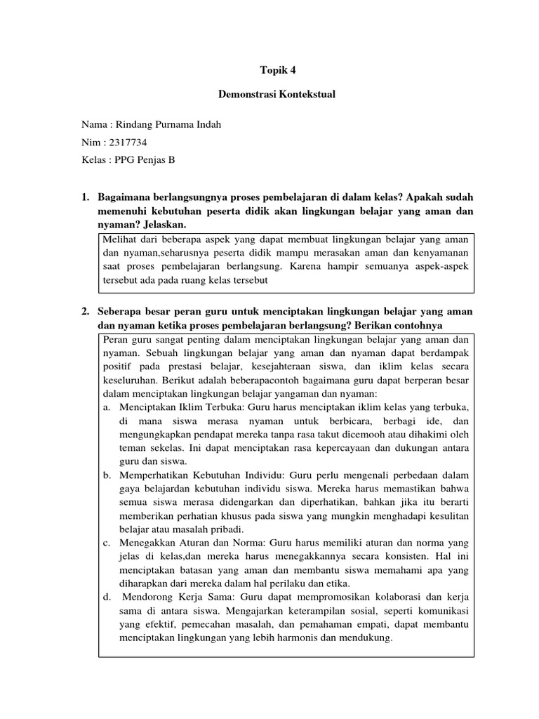 Topik 4 (Demonstrasi Kontekstual) | PDF | Karier & Perkembangan | Ilmu Sosial