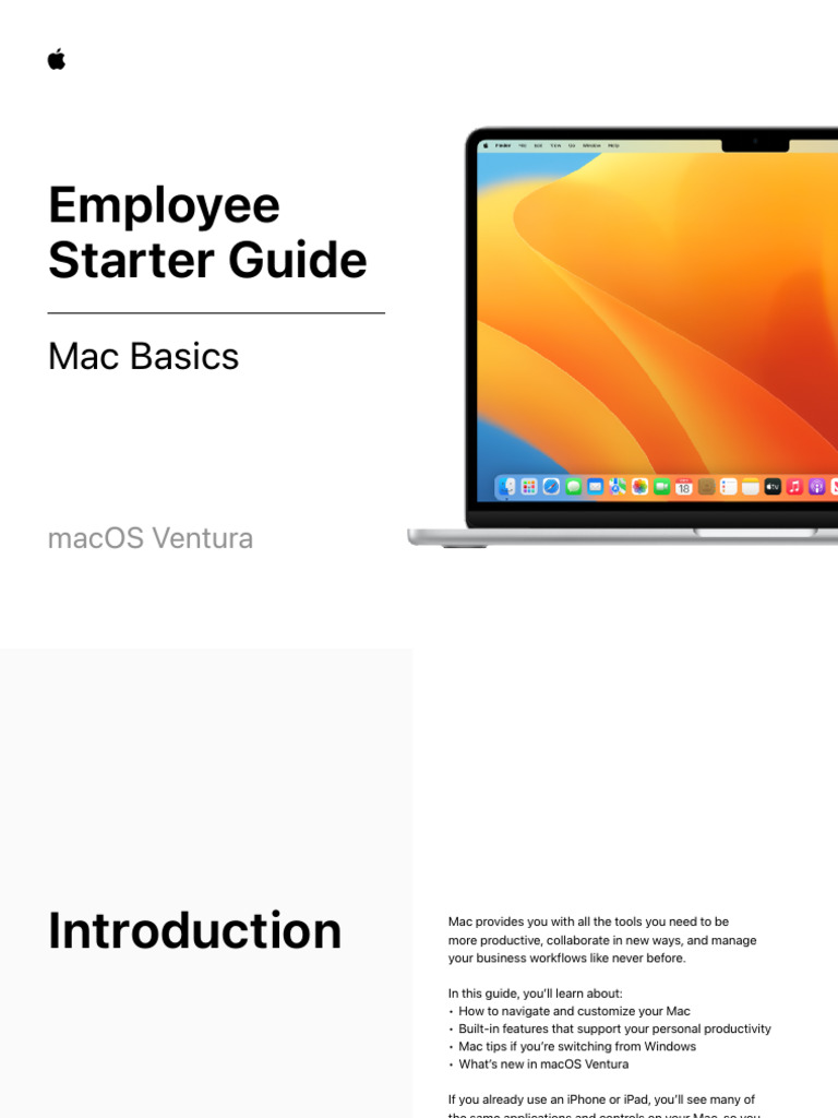 Employee Starter Guide Mac Basics | PDF | Mac Os | Finder (Software)