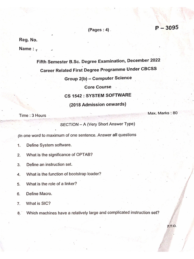 System Software QN | PDF