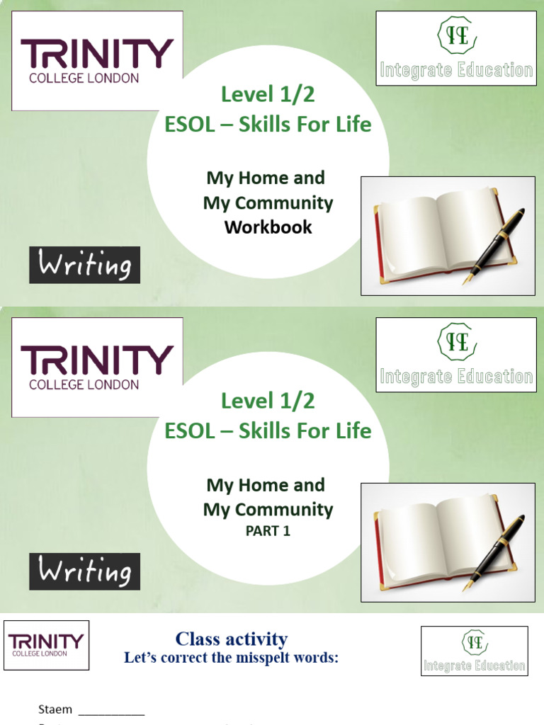 Level 1 Writing Workbook Wk 2 Home and Community - 複製 | PDF | Language ...