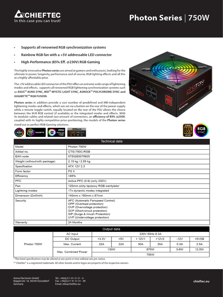 CTG 750C RGB en | PDF | Computer Hardware | Electrical Engineering