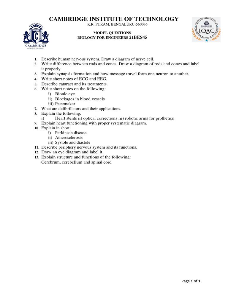 Model Questions Second Internal | PDF