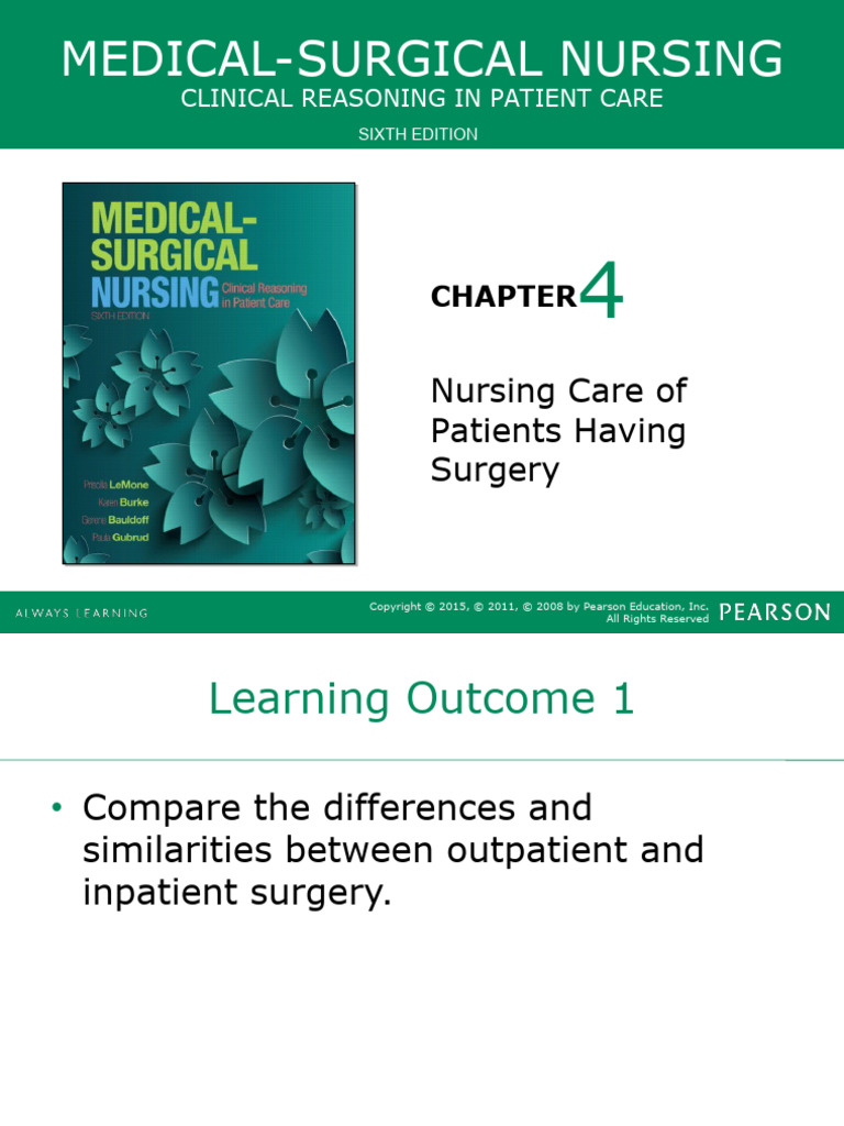 ch04 Lecture | PDF | Surgery | Perioperative
