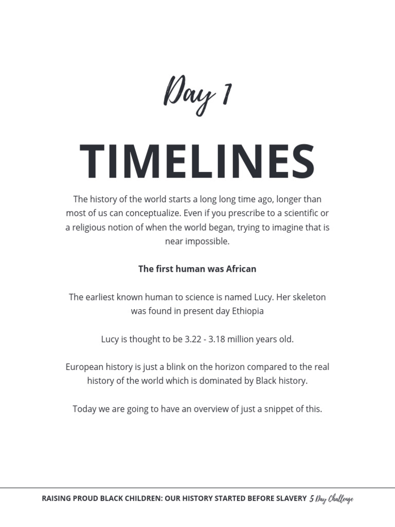 Black History Timeline | PDF | Common Era | Anno Domini